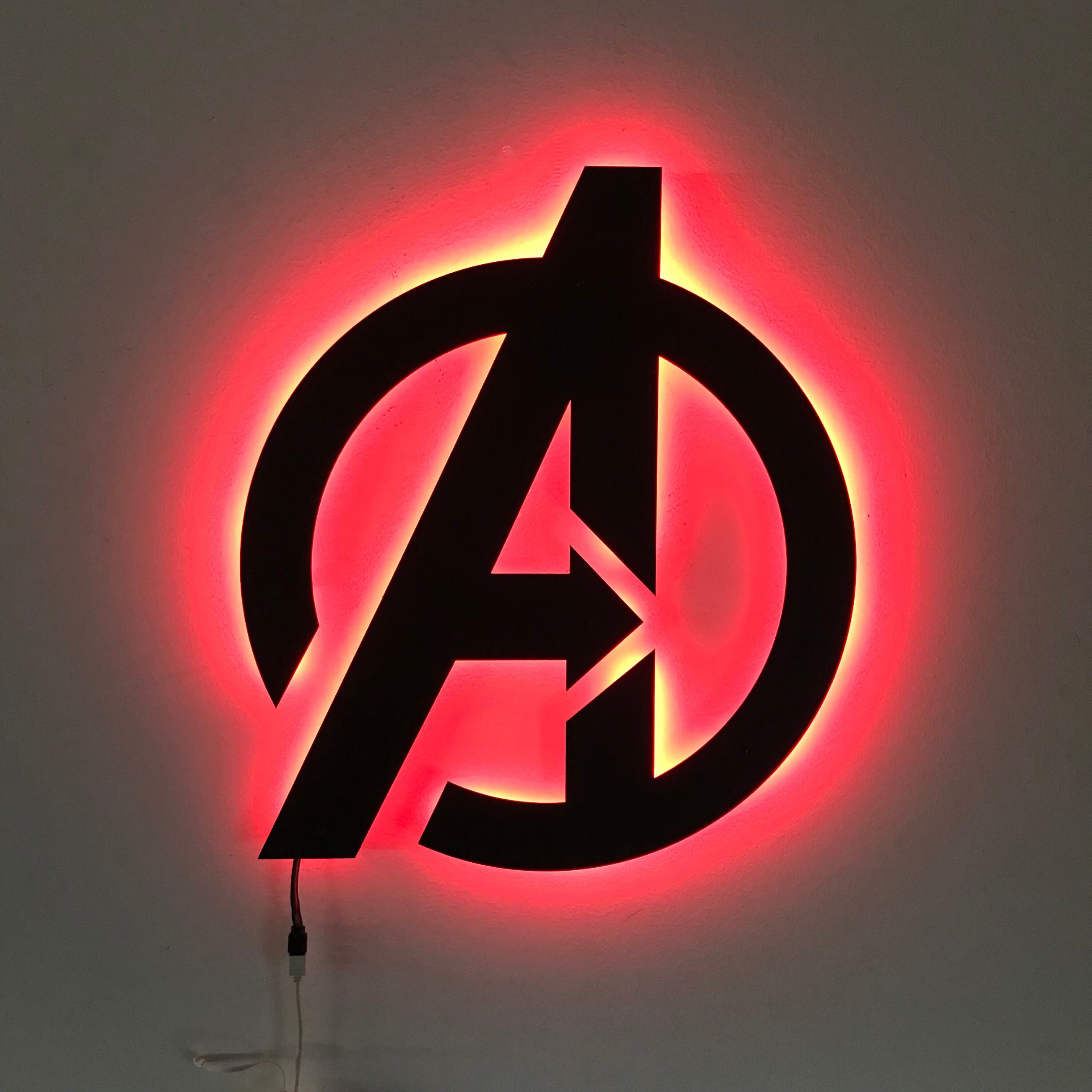 Avengers RGB Led Sign, RGB Color Changing, Super Heroes Led Sign ...