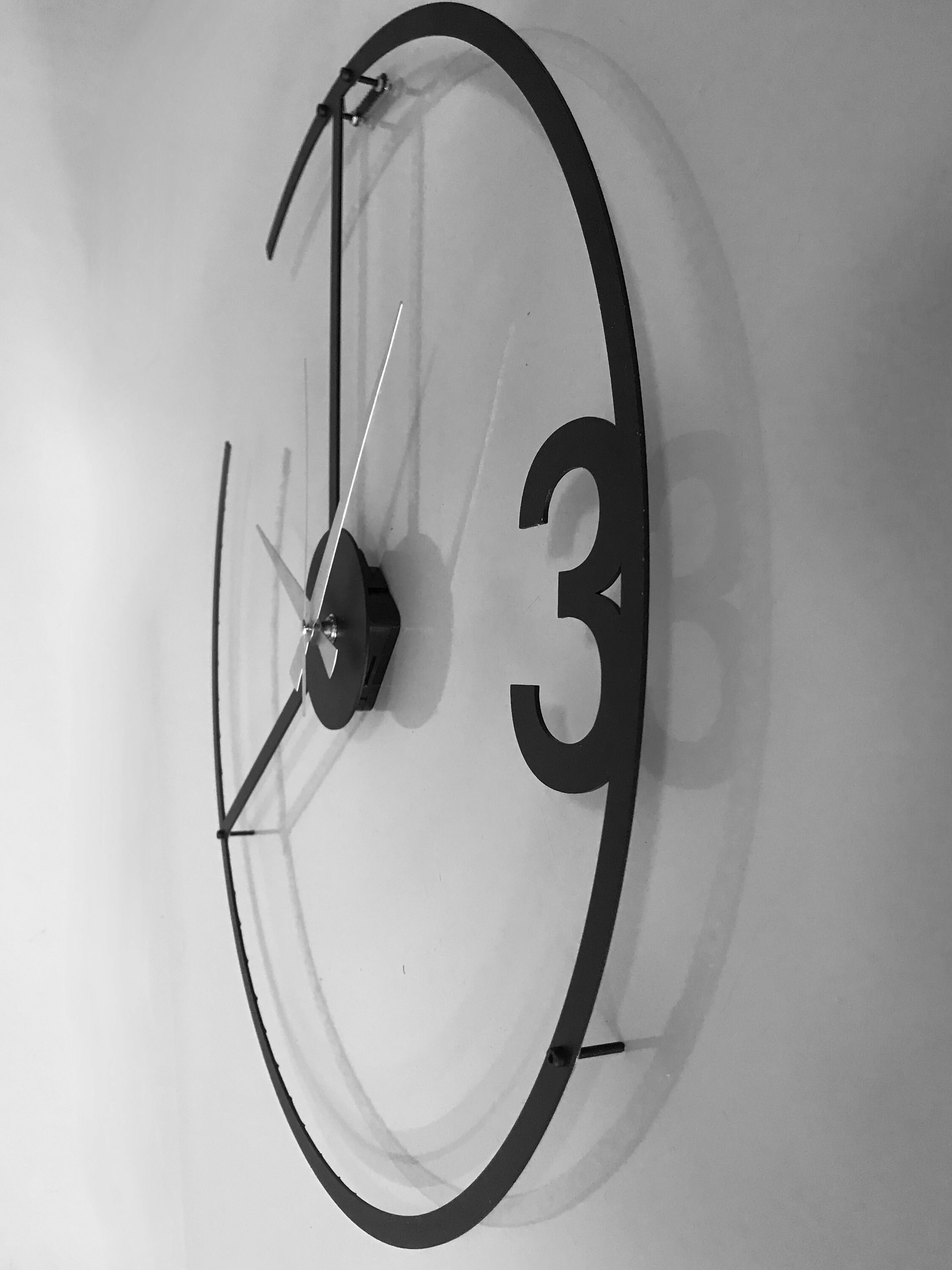 Black Wall Clock, Unique Wall Clock, Modern Wall Clock, Minimalist Wall ...