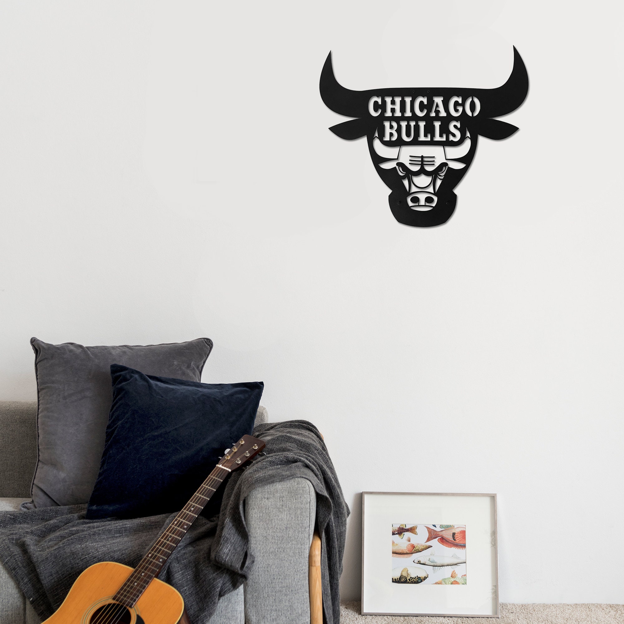 Chicago Bulls Metal Led Sign, Chicago Bulls Led Wall Decor, Bulls Team ...