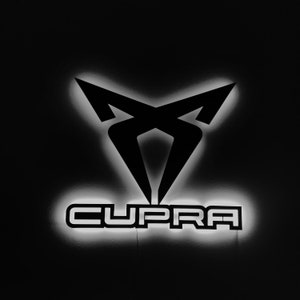 Cupra Led Lighted Metal Sign, SUV Car Logo, Metal Wall Decor, Garage ...