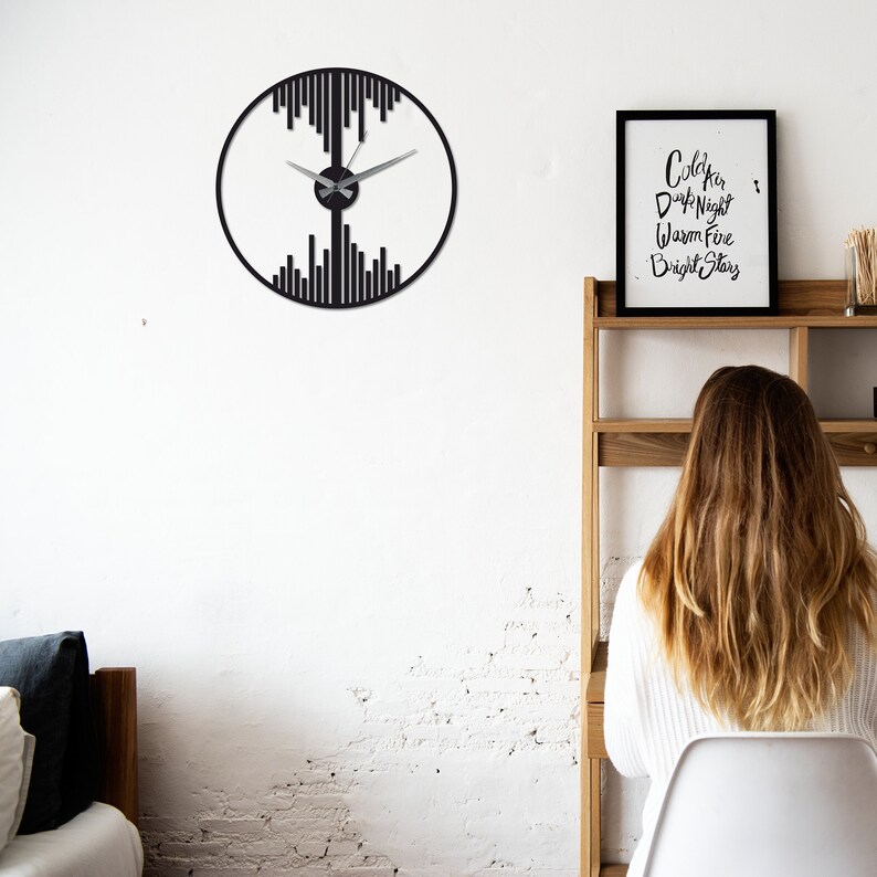 Audio Effect Clock, Unique Wall Clock, Modern Wall Clock, Minimalist ...