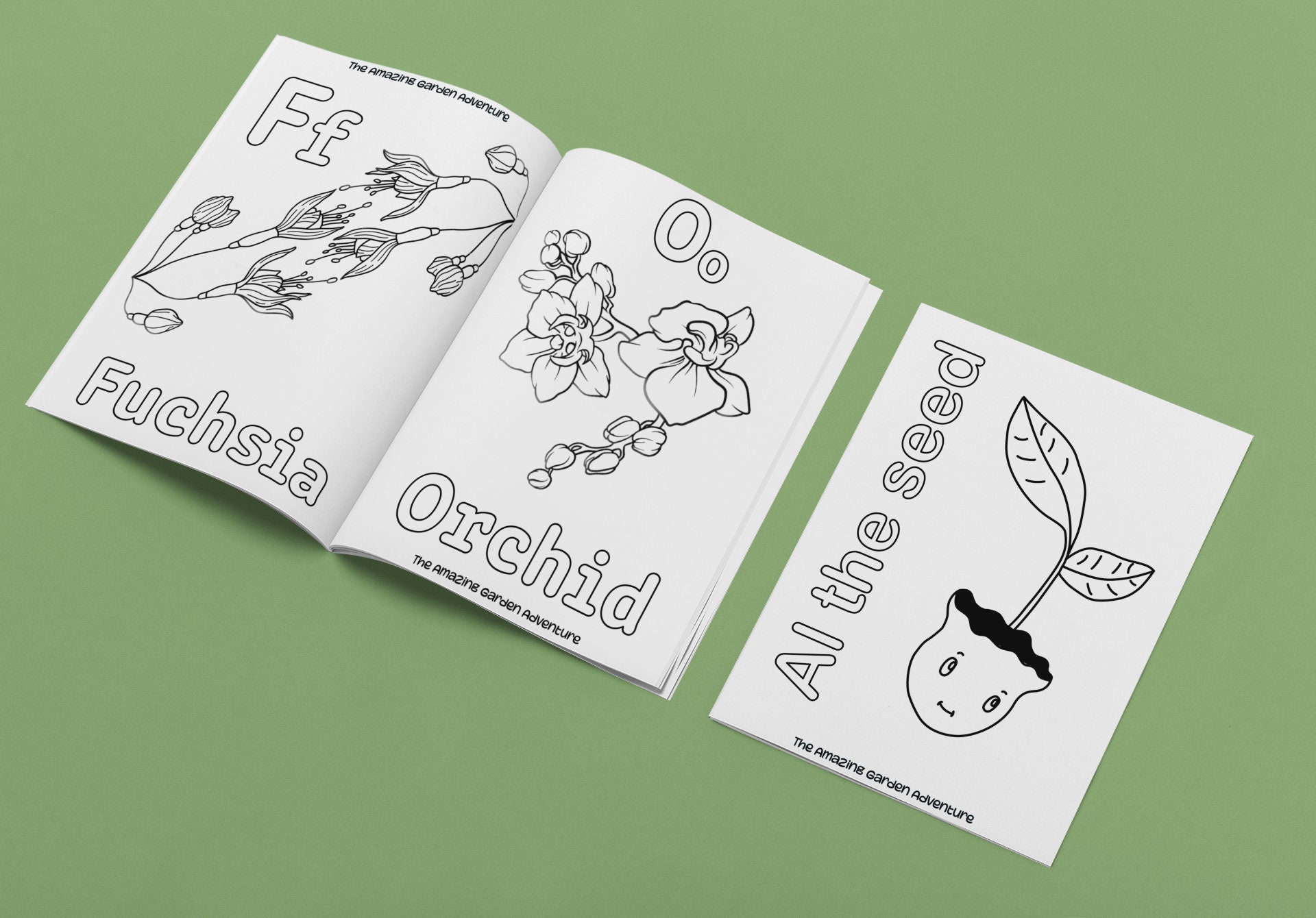 ABC, Kids Coloring, Alphabet Colouring Pages, Al's Coloring Garden - Etsy