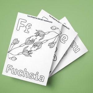 ABC, Kids Coloring, Alphabet Colouring Pages, Al's Coloring Garden - Etsy