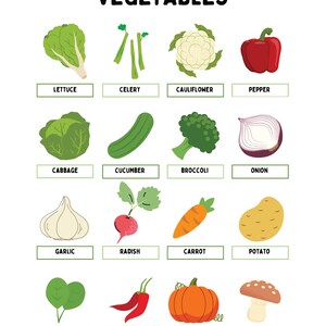 Fruit and Veg Learning Pack, 2 Posters and 7 Colouring Pages - Etsy