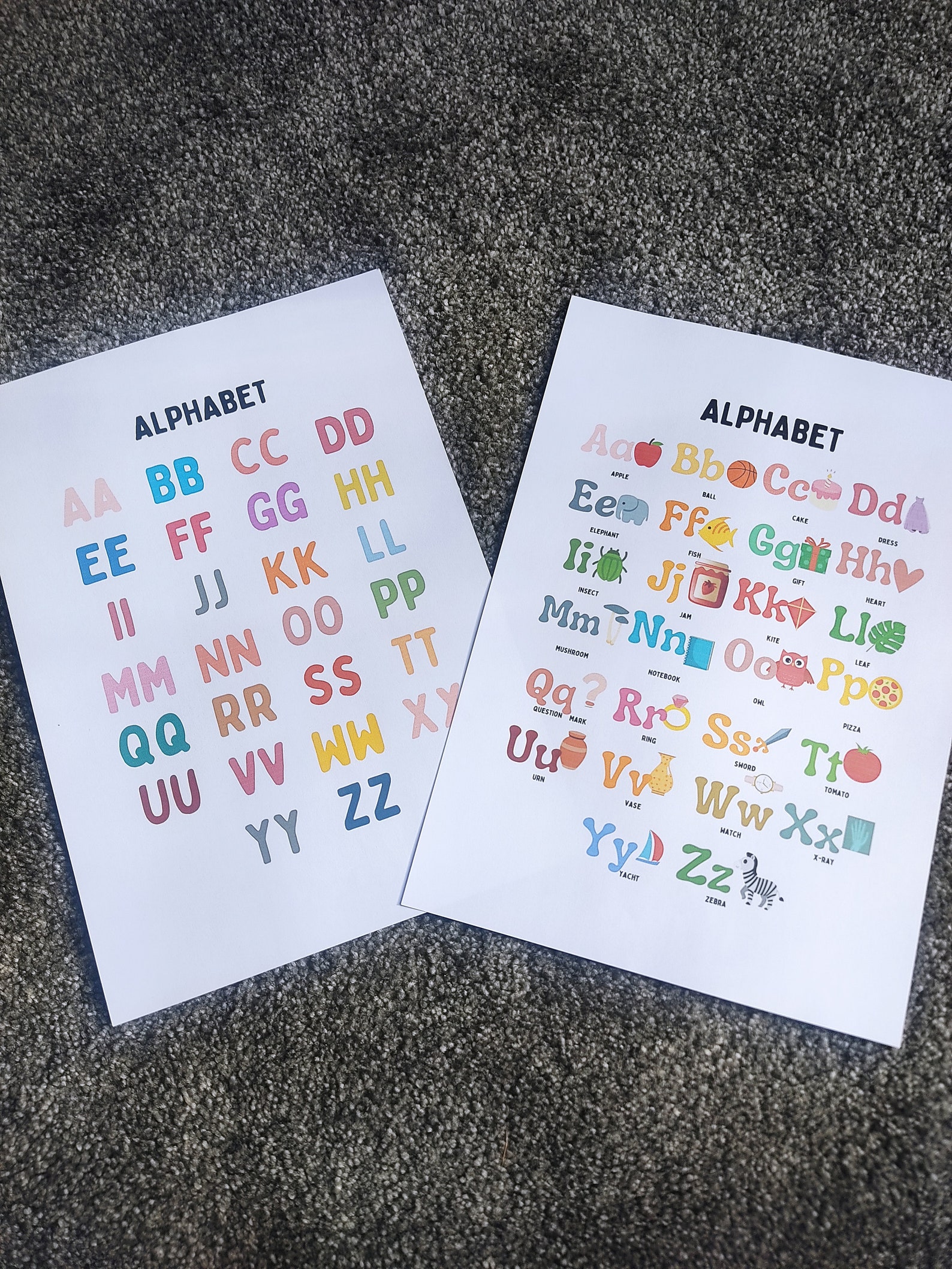 Alphabet Learning Printable Poster for Kids - Etsy