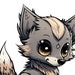 Cute Wolf, Shy Wolf, Digital Download, Transparent File PNG, Clipart ...