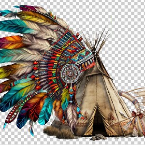 Native American Headdress PNG, Feather Headpiece,headdress Indian PNG ...
