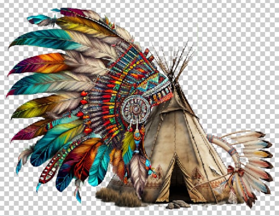 Dibujo De Tocado Nativo Americano Tocado De Plumas De Un Nativo
