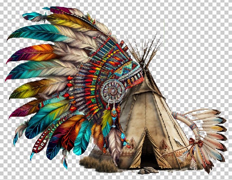 Native American Headdress PNG, Feather Headpiece,headdress Indian PNG ...