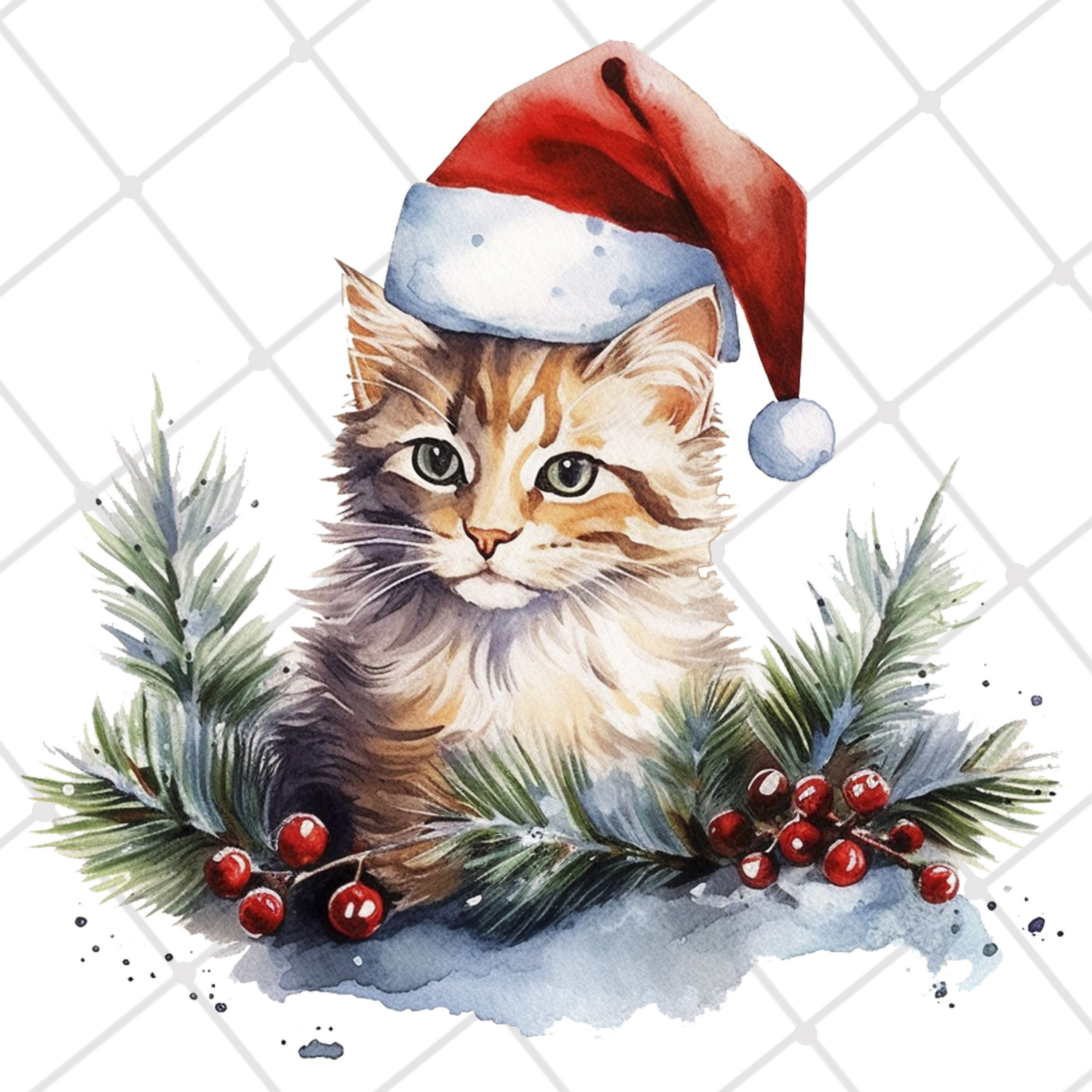 5 Christmas Cat Clipart Kitten Clipart PNG Cat Clipart Pet - Etsy