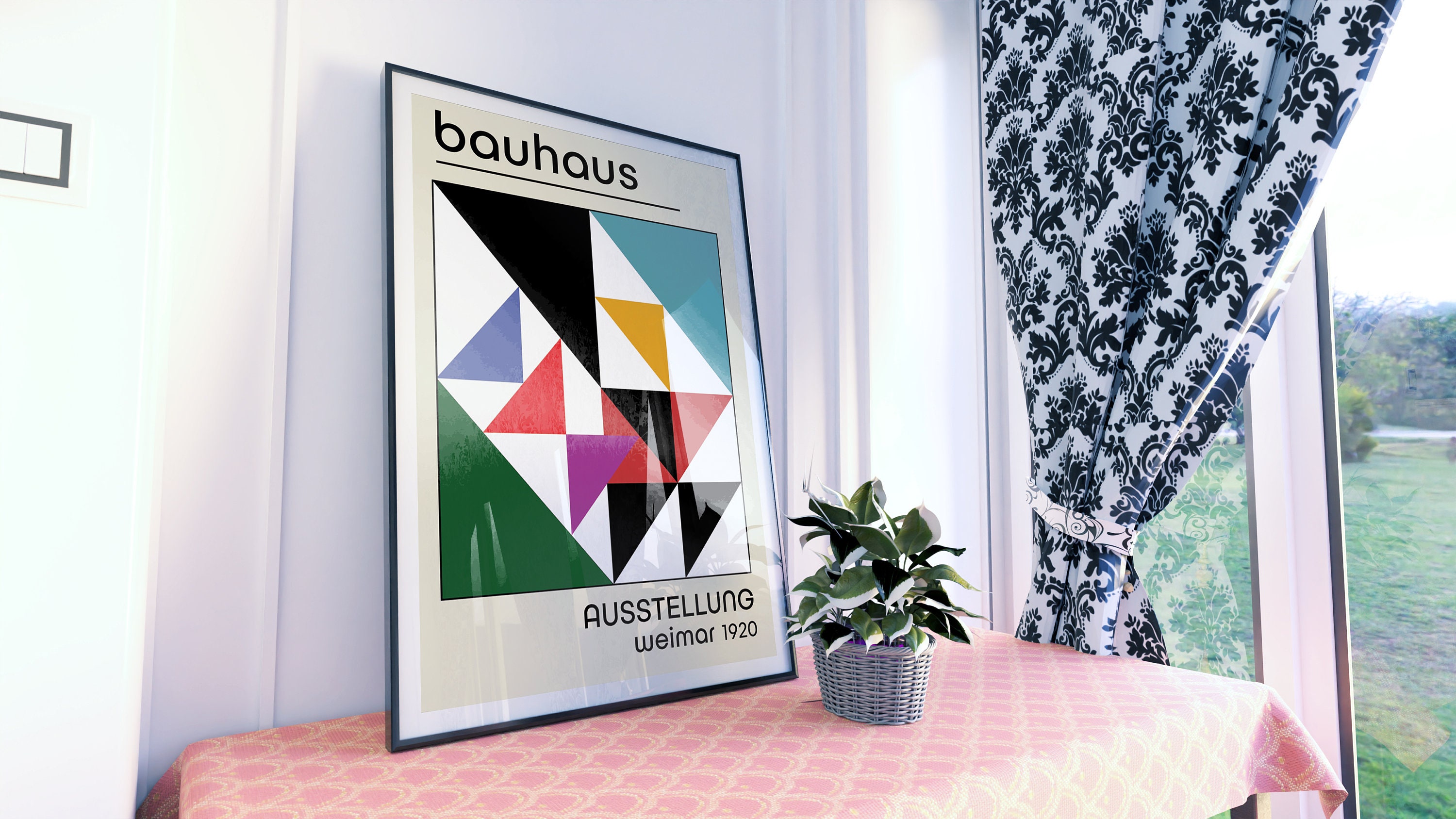 Bauhaus Posters Modern Home Wall Art Mid Century Linear - Etsy