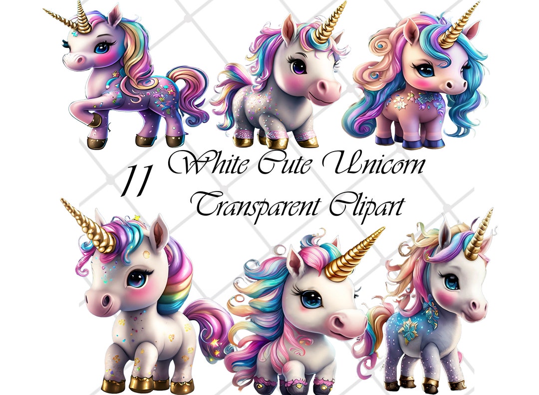 11 Baby Unicorn Watercolor Clipart Png, Unicorn Сlip Art, Cute Unicorn ...