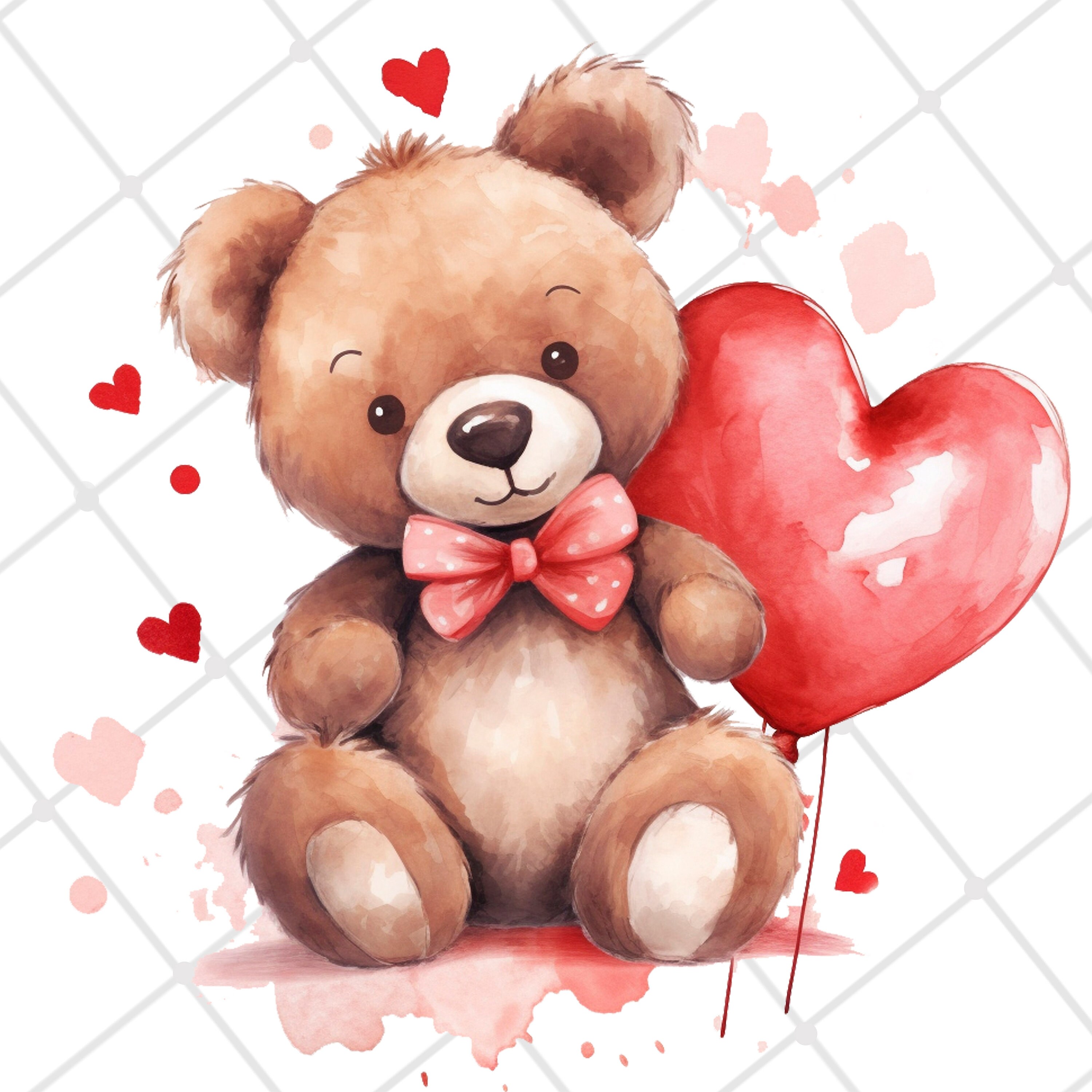6 Teddy Bear Clipart PNG High Quality Digital Planner Paper - Etsy