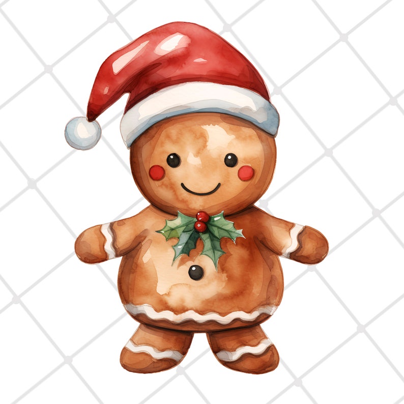 10 Gingerbread Man Clipart Set1 High Quality Jpeg and - Etsy