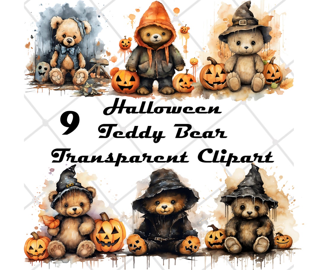 9 Halloween Clipart PNG, Teddy Bear, Pumpkin Clipart PNG, Pumpkin PNG ...