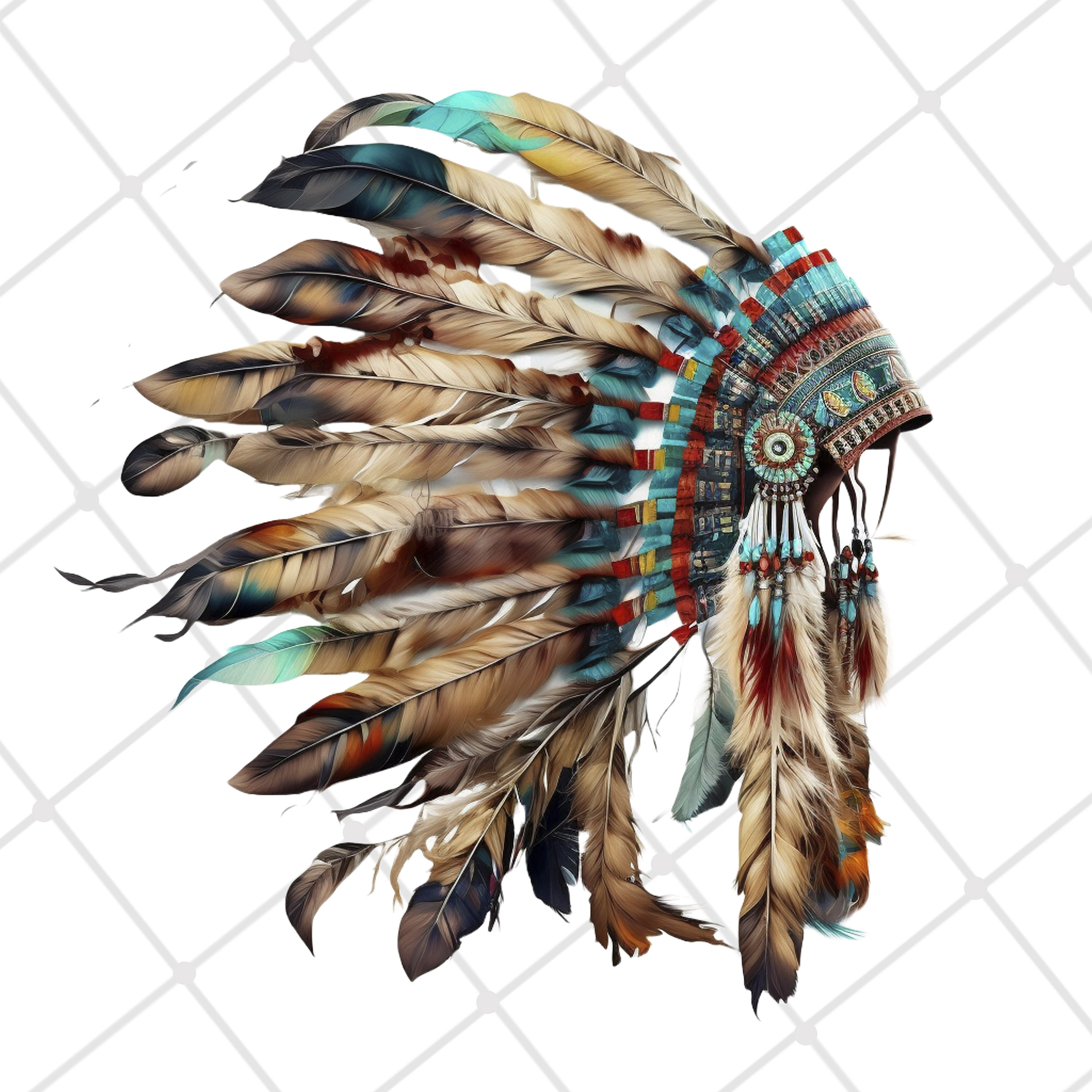 Native American Headdress PNG, Feather Headpiece,headdress Indian PNG ...