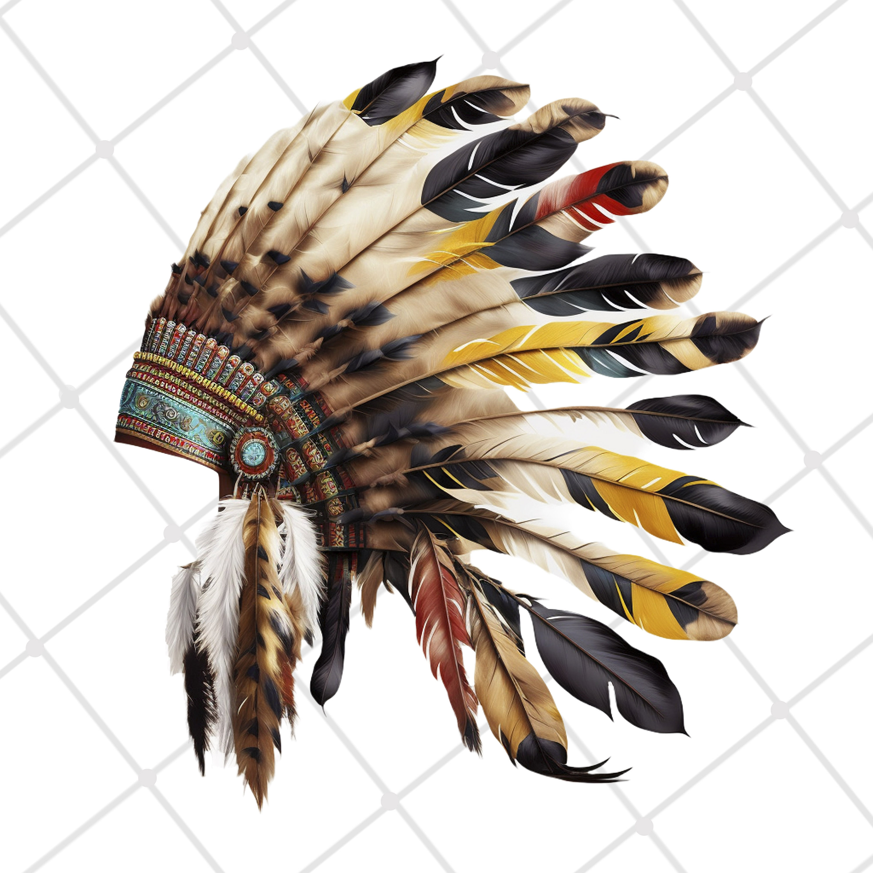 Native American Headdress PNG, Feather Headpiece,headdress Indian PNG ...