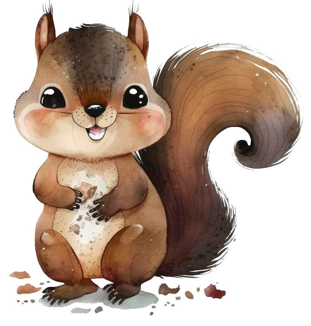 Cute Baby Squirrel, Digital Design, Transparent File Png, Sublimation ...