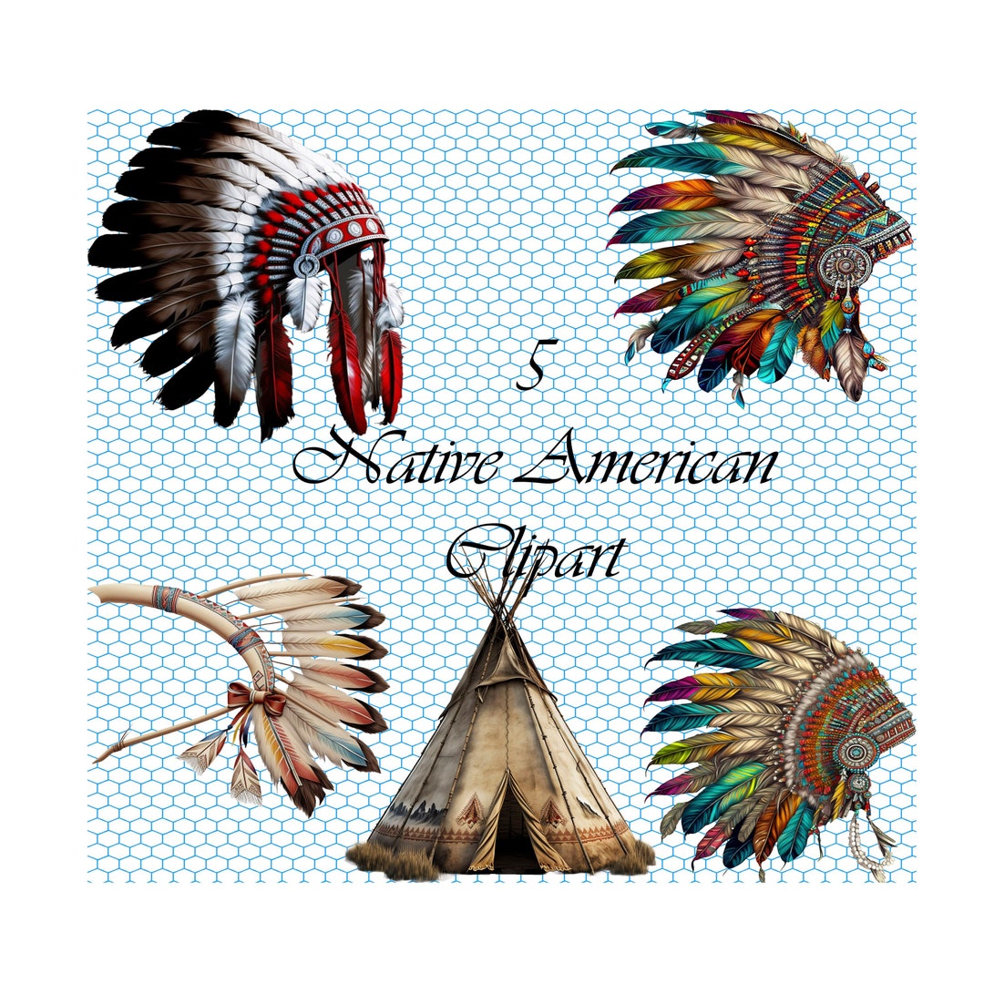 Native American Headdress PNG, Feather Headpiece,headdress Indian PNG ...