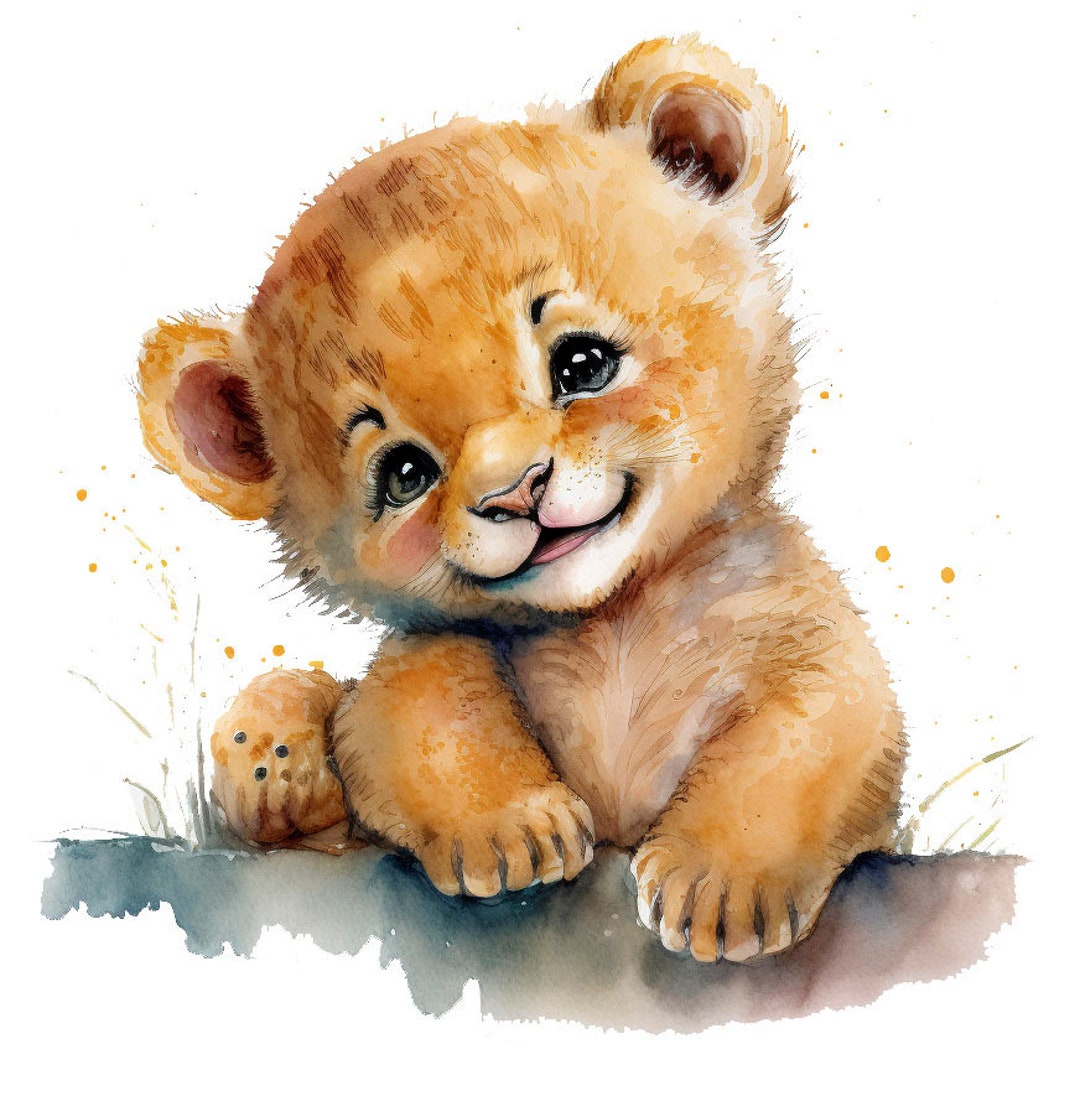 Baby Cub, Cute Smiling, Cute Lion Cub, Transparent File Png ...