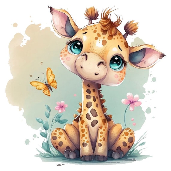 Girl Giraffe Cartoon