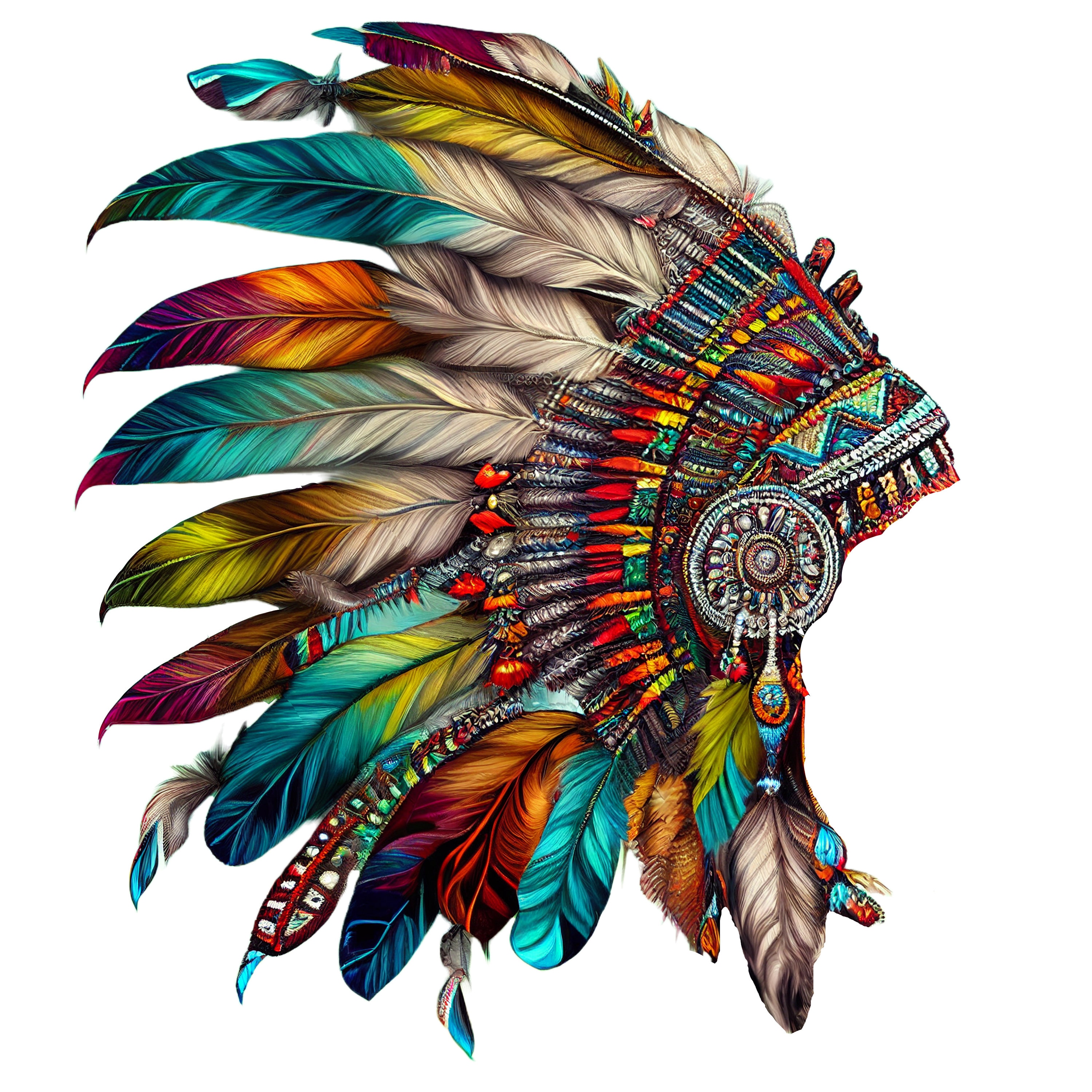 Native American Headdress PNG, Feather Headpiece,headdress Indian PNG ...