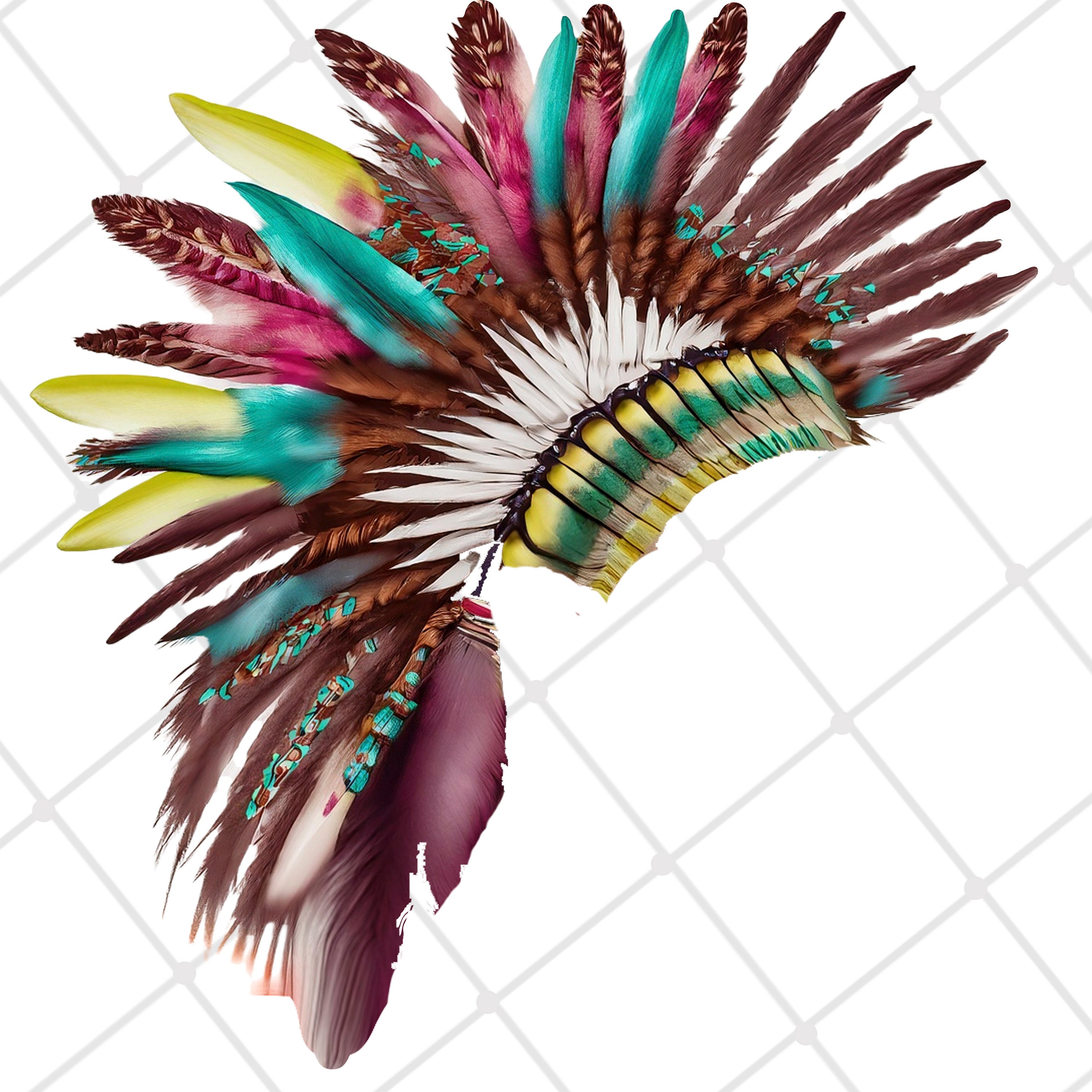 Native American Headdress PNG Feather Headpieceheaddress - Etsy