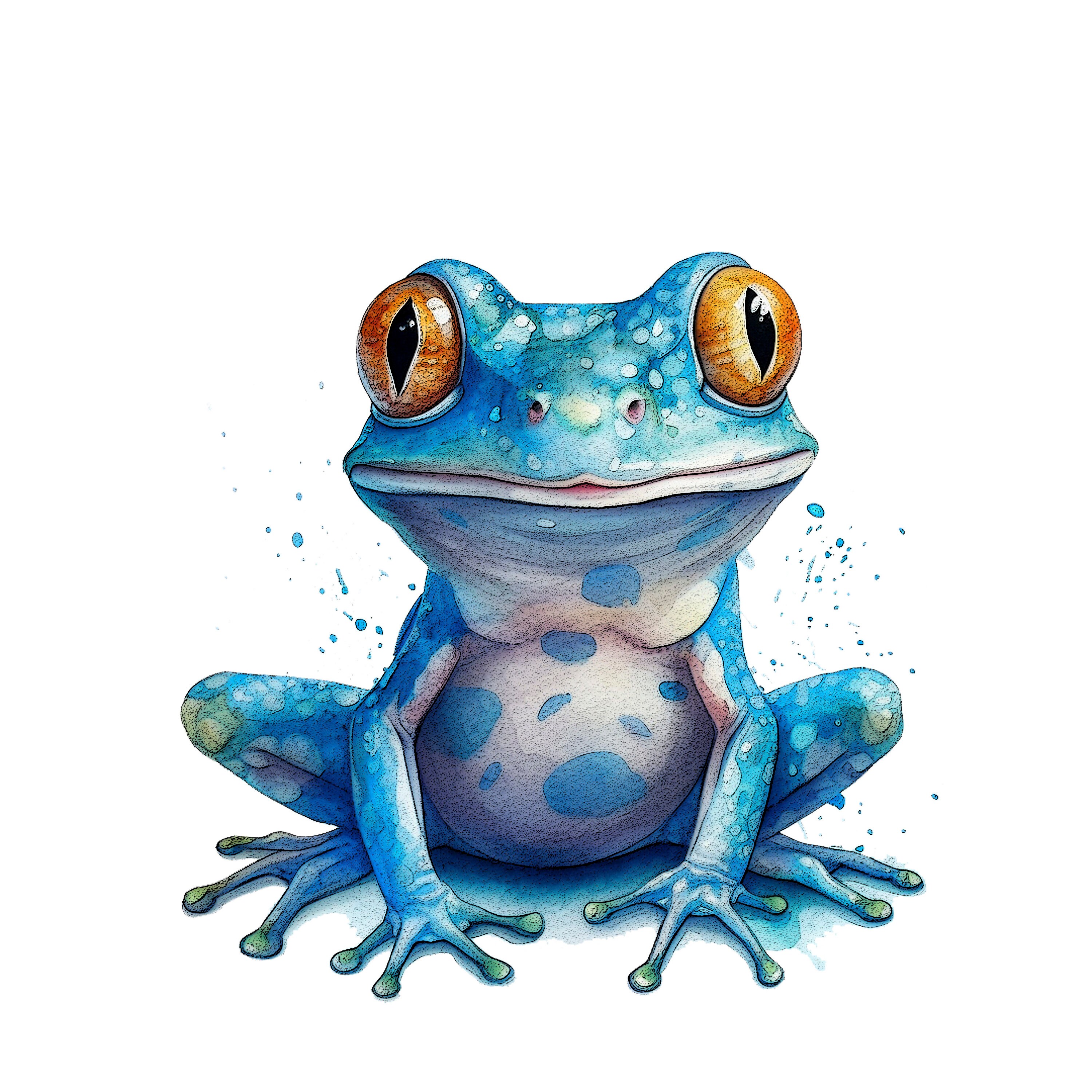 7 Frog Jpgfrog Clipart Cute Frog Clipart Cute Frog - Etsy