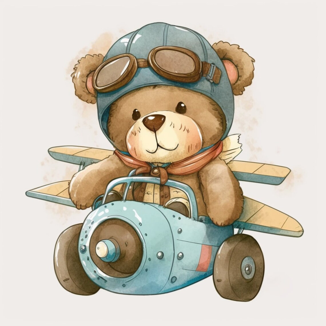 Cute Bear Cub Flying Bear Digital Download Transparent File - Etsy