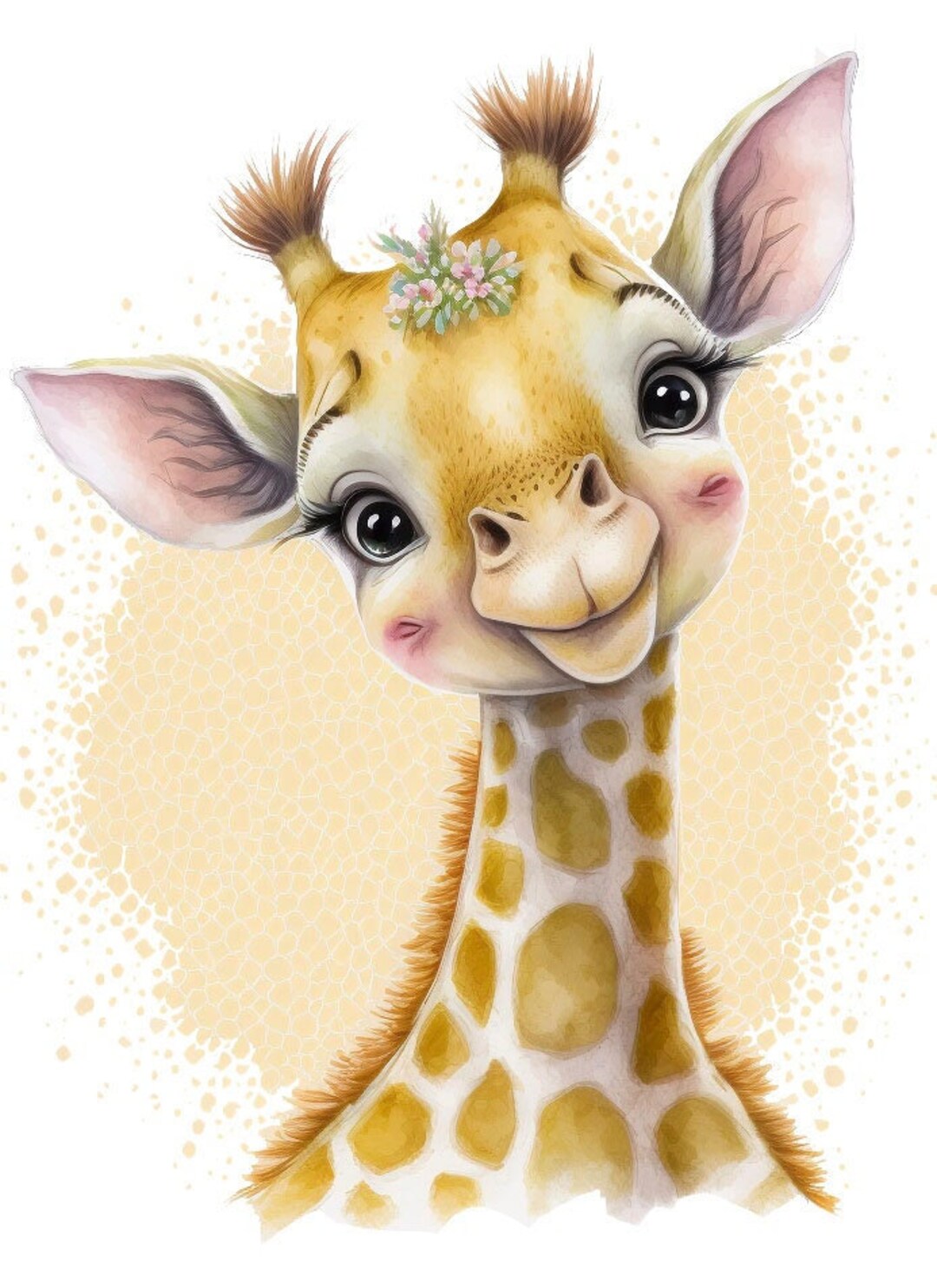 Cute Baby Giraffe, Digital Design, Transparent File Png, Sublimation ...