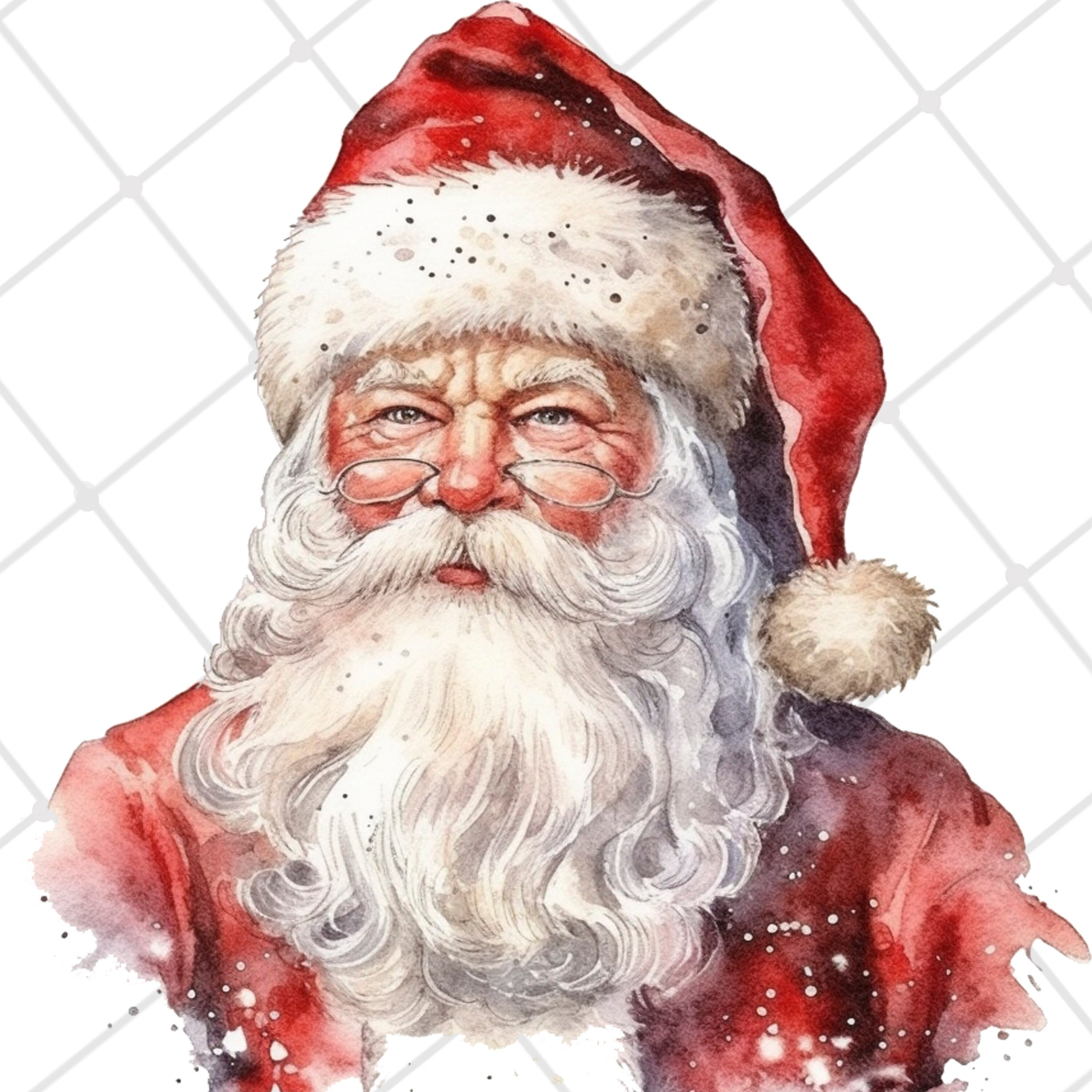 8 Santa Claus Clipart, High Quality PNG, Digital Download - Card Making ...