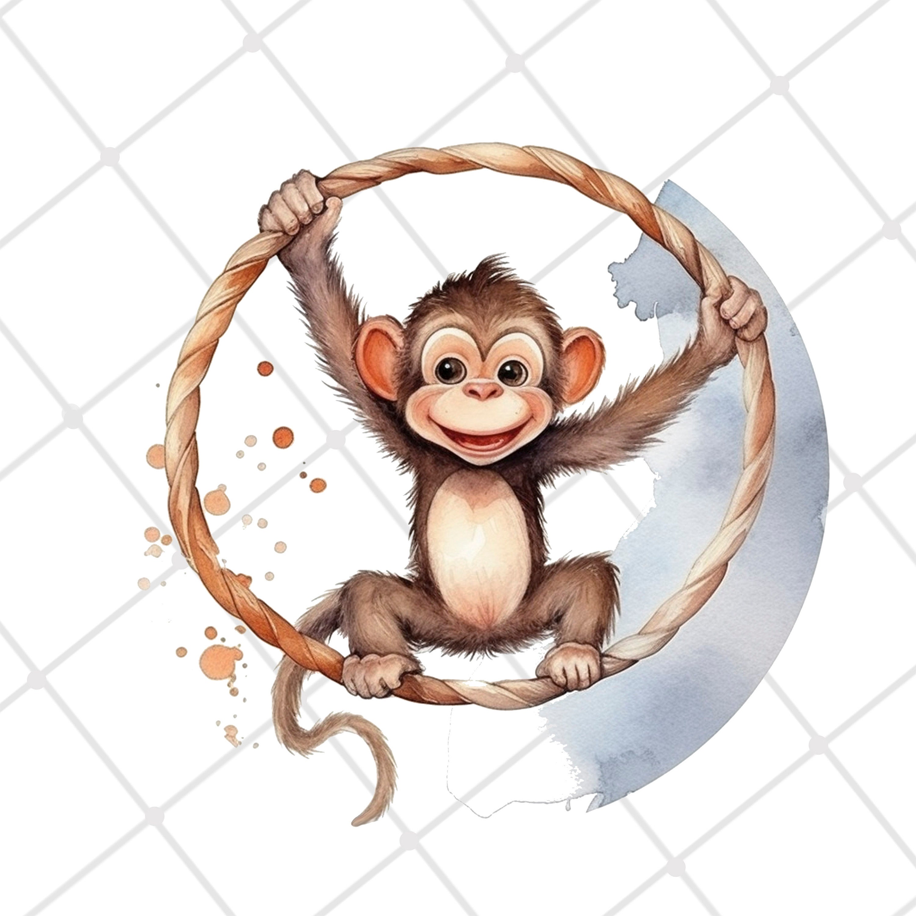 10 Safari Baby Animals Watercolor Clipart PNG Digital - Etsy