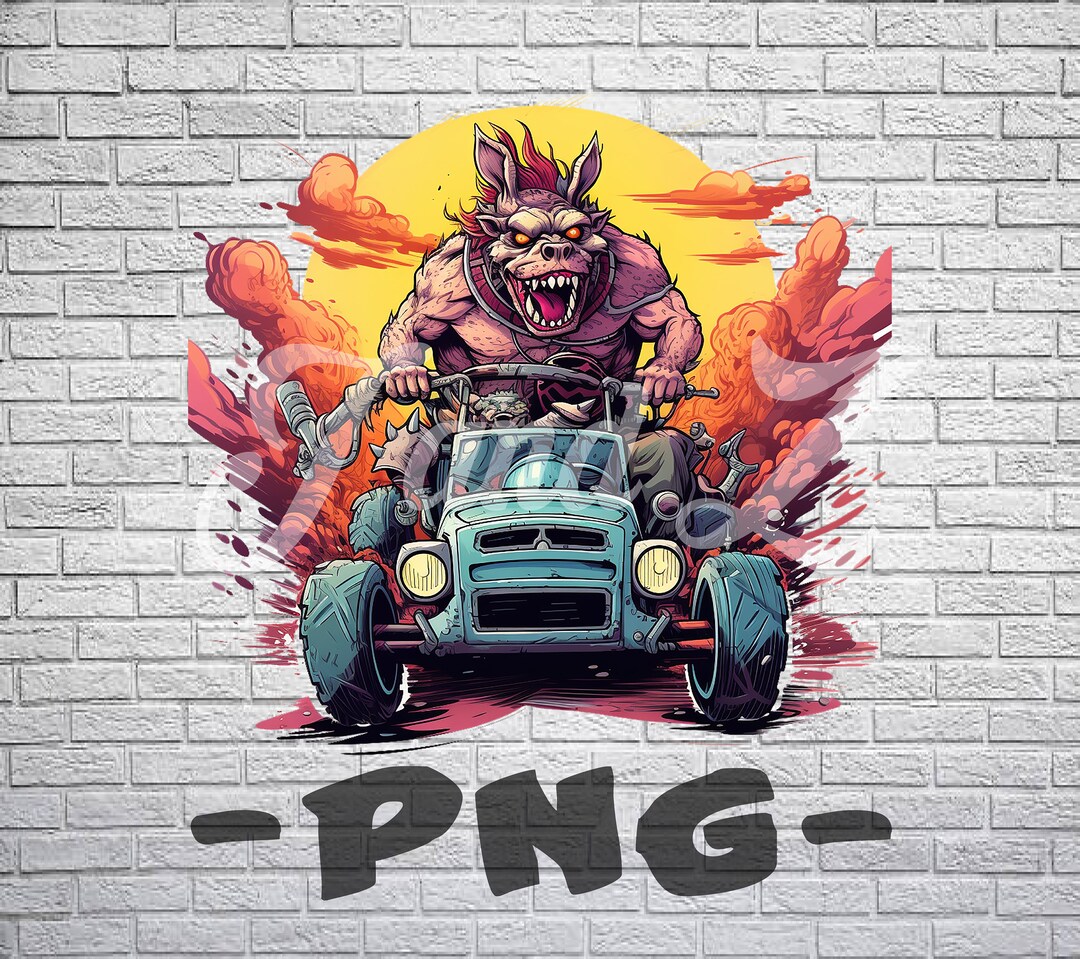 Wild Hog Monster PNG Sublimation Design Ready to Print - Etsy Australia