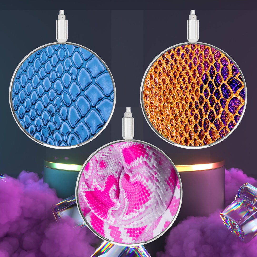 Snake Pattern Mobile Charger 15W Wireless Charging Snake Print Pad Qi ...