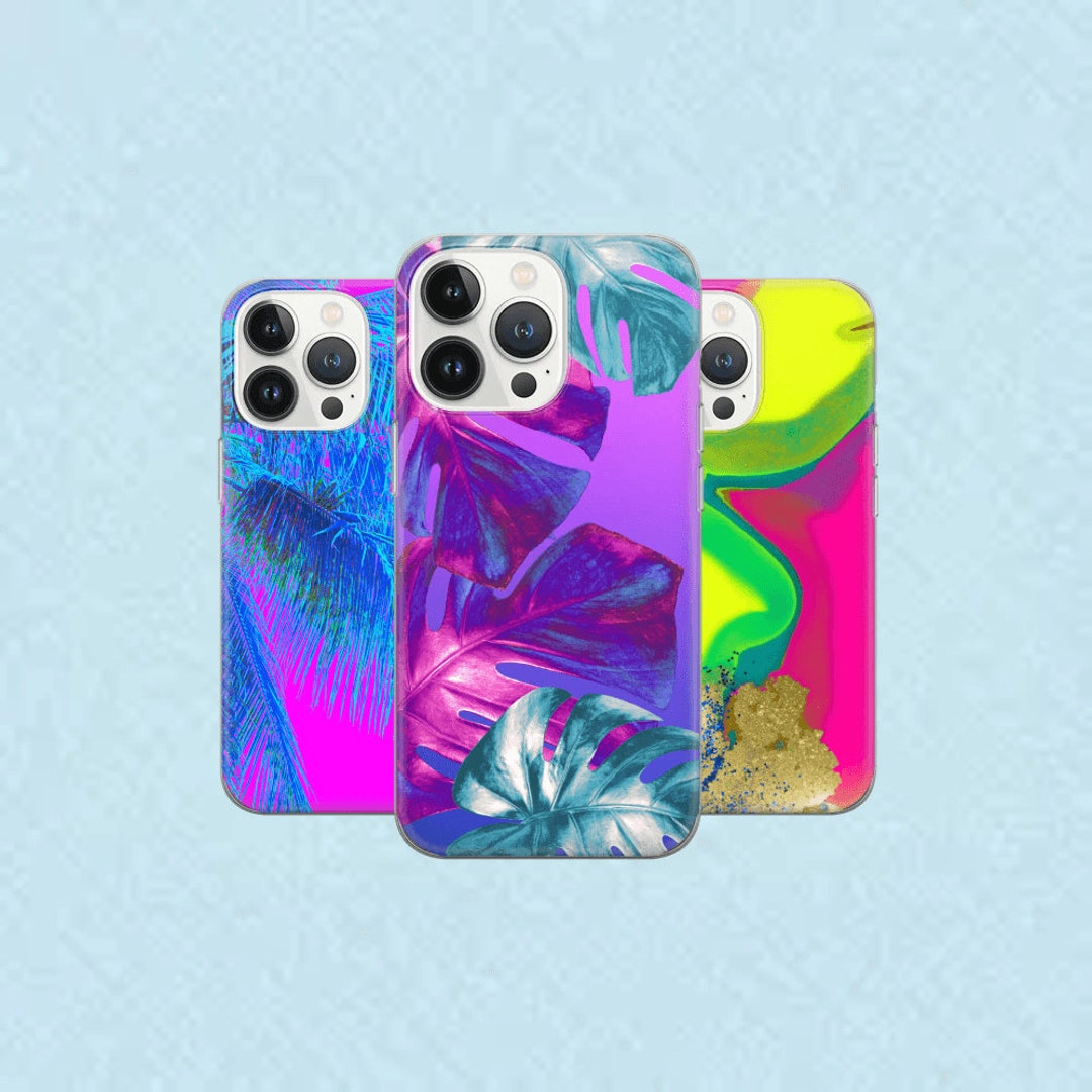 Neon Color Phone Case Luminous Cover for iPhone 15 14 13 12 - Etsy