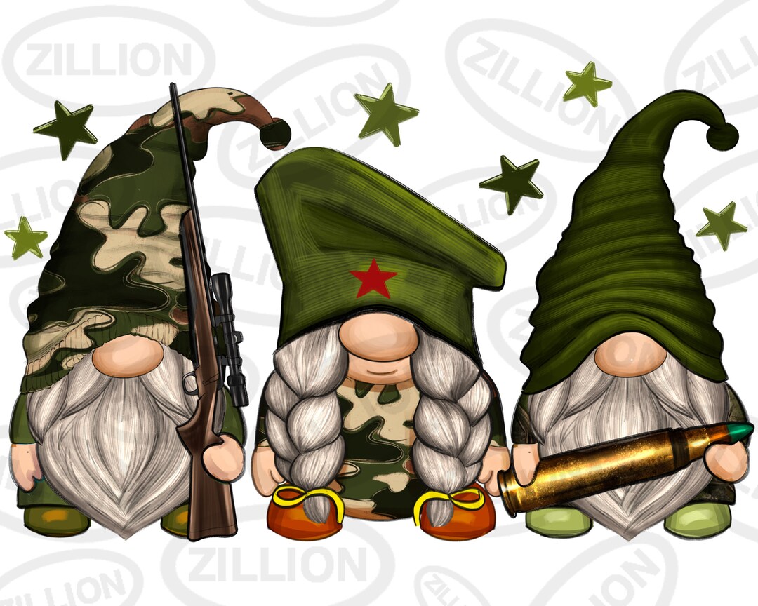 Army Gnomes Png Sublimation Design Download, Hand Drawn Gnomes Png ...