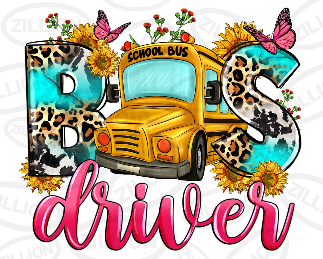 Bus Driver Png Sublimation Design Download, Western Bus Png, School Bus ...