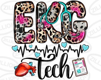 Cardiology Crew Png Sublimation Design Download, EKG Technician Png ...