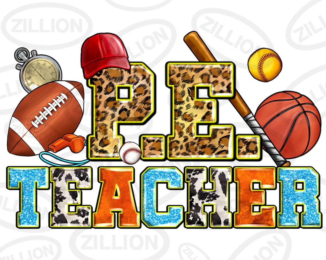 PE Physical Education Teacher Png Sublimation Design Download - Etsy
