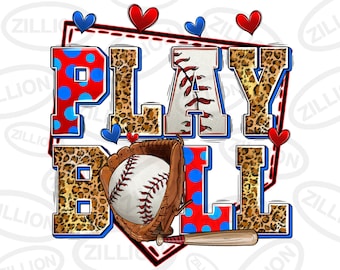 Play Ball Baseball Png Sublimation Design Download, Game Day Png, Sport ...