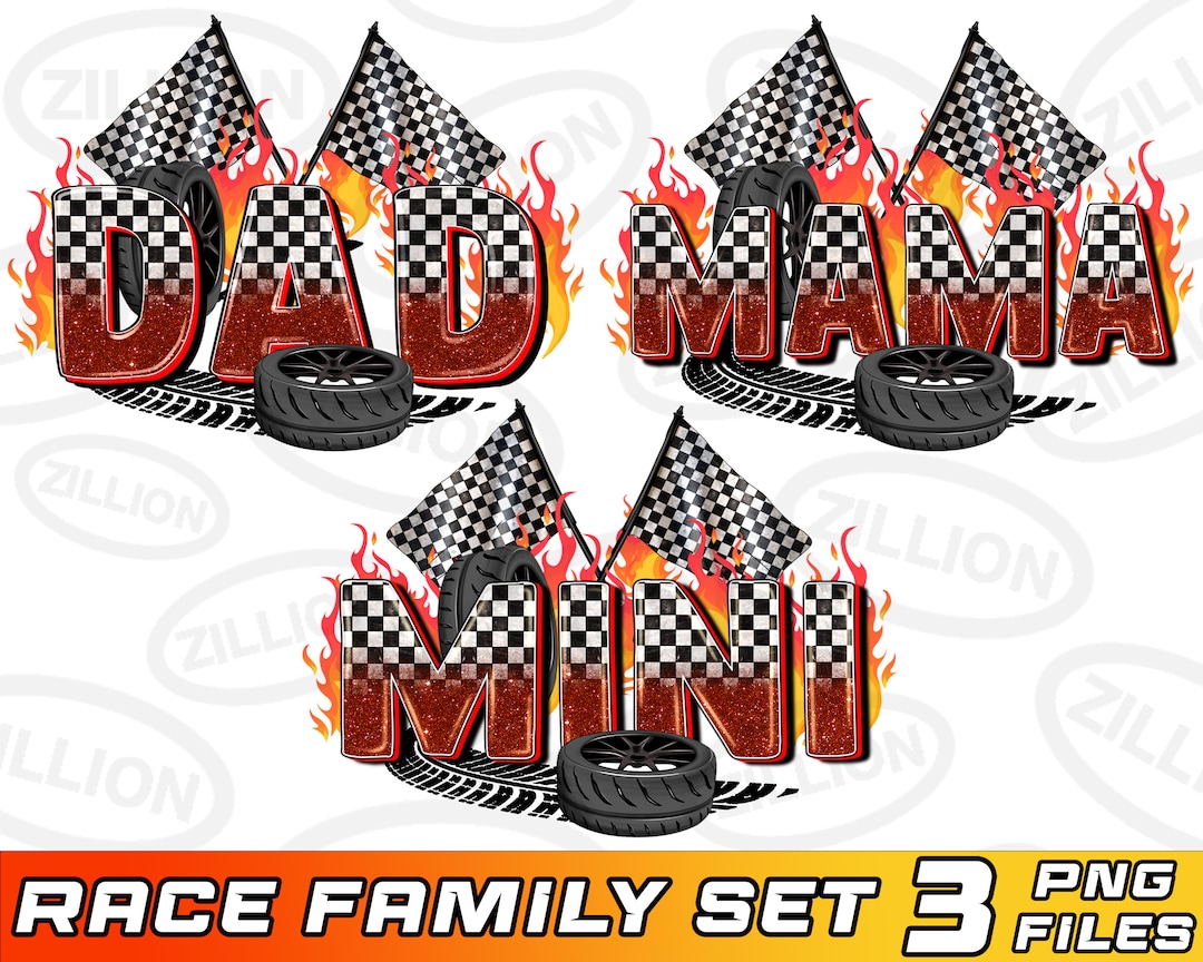Race Family Set Png Sublimation Design Download, Racing Png, Family ...