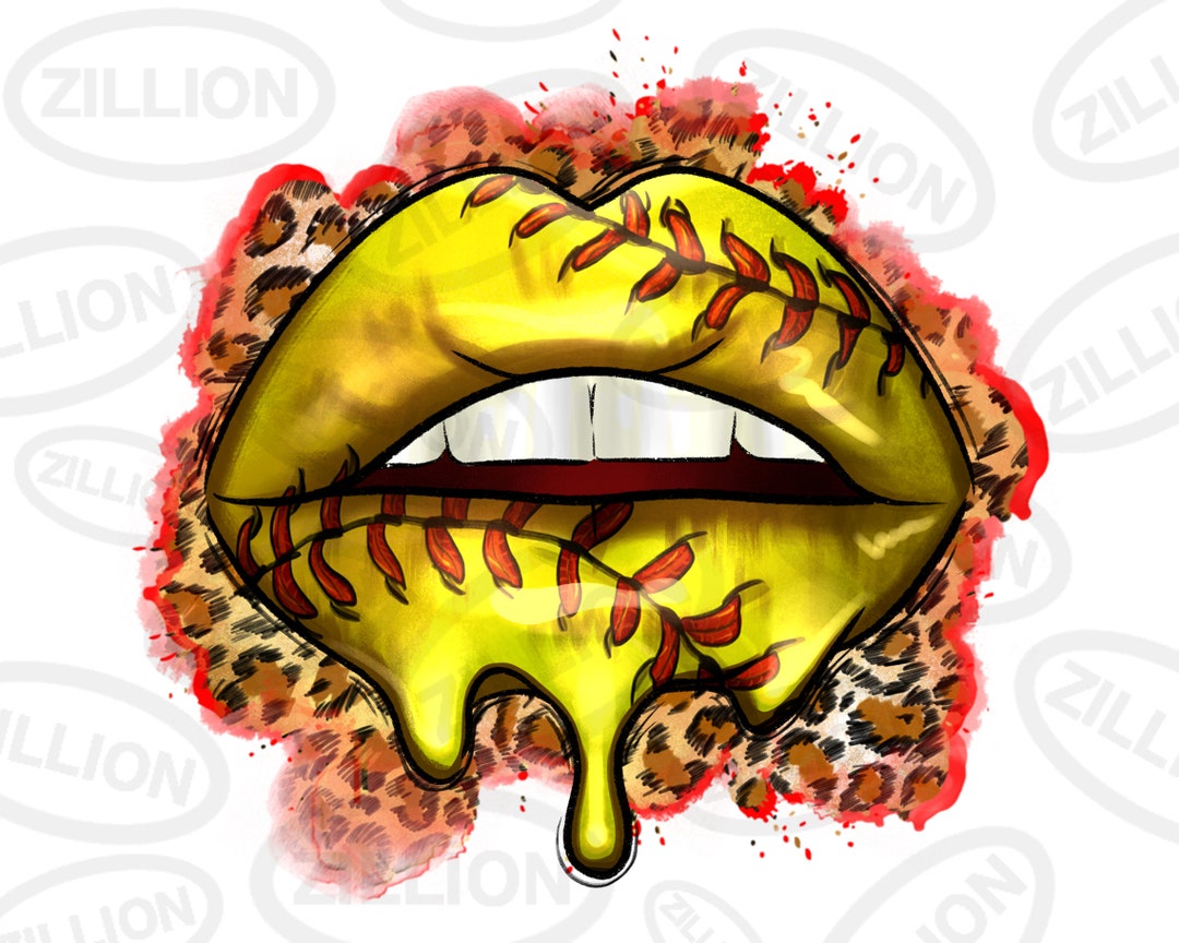 Softball Lip Png Sublimation Design Download, Softball Game Png, Sport Png, Game Day Png ...