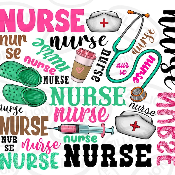 Nurse Sublimation Designs Downloads - Etsy