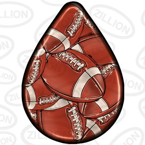 American Football Teardrop Earrings Png Sublimation Design Bundle ...