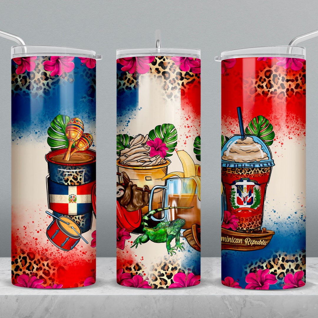 Dominican Republic Coffee Cups 20 Oz Skinny Tumbler Png, Dominican ...