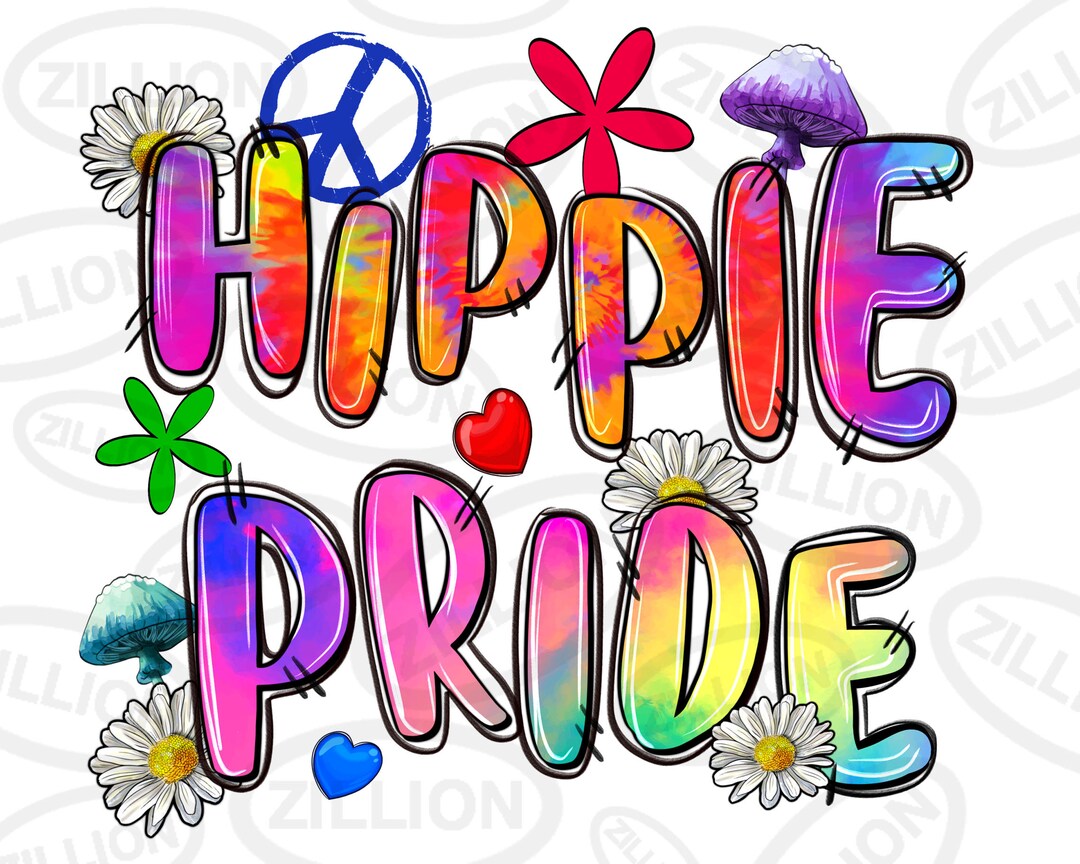 Hippie Pride Png Sublimation Design Download, LGBTQ+ Png, Love is Love ...