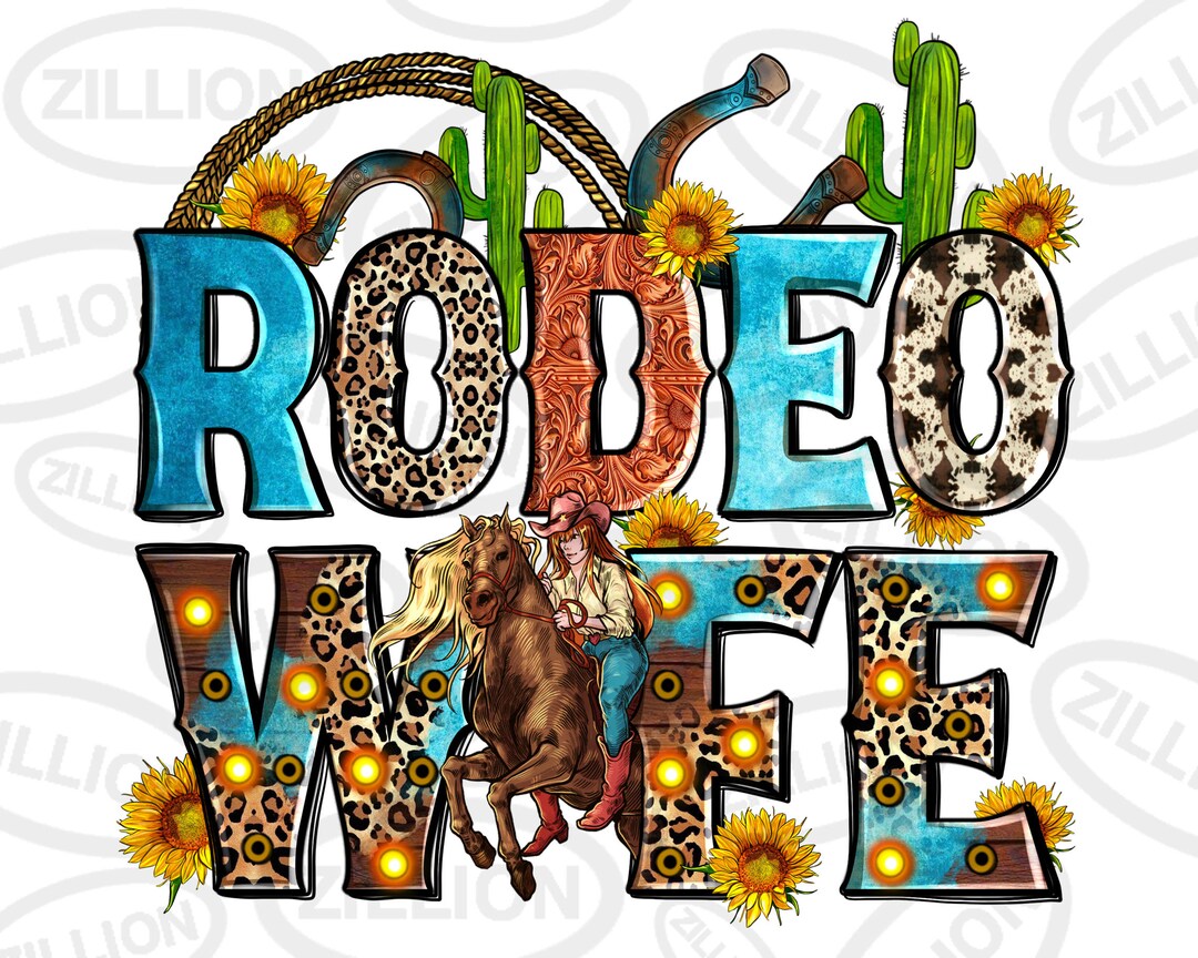 Rodeo Wife Png Sublimation Design Download, Rodeo Png, Western Cowgirl ...