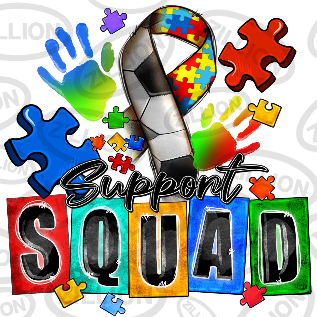 Soccer Support Squad Autism Png, Autism Awareness Png, Autism Ribbon ...