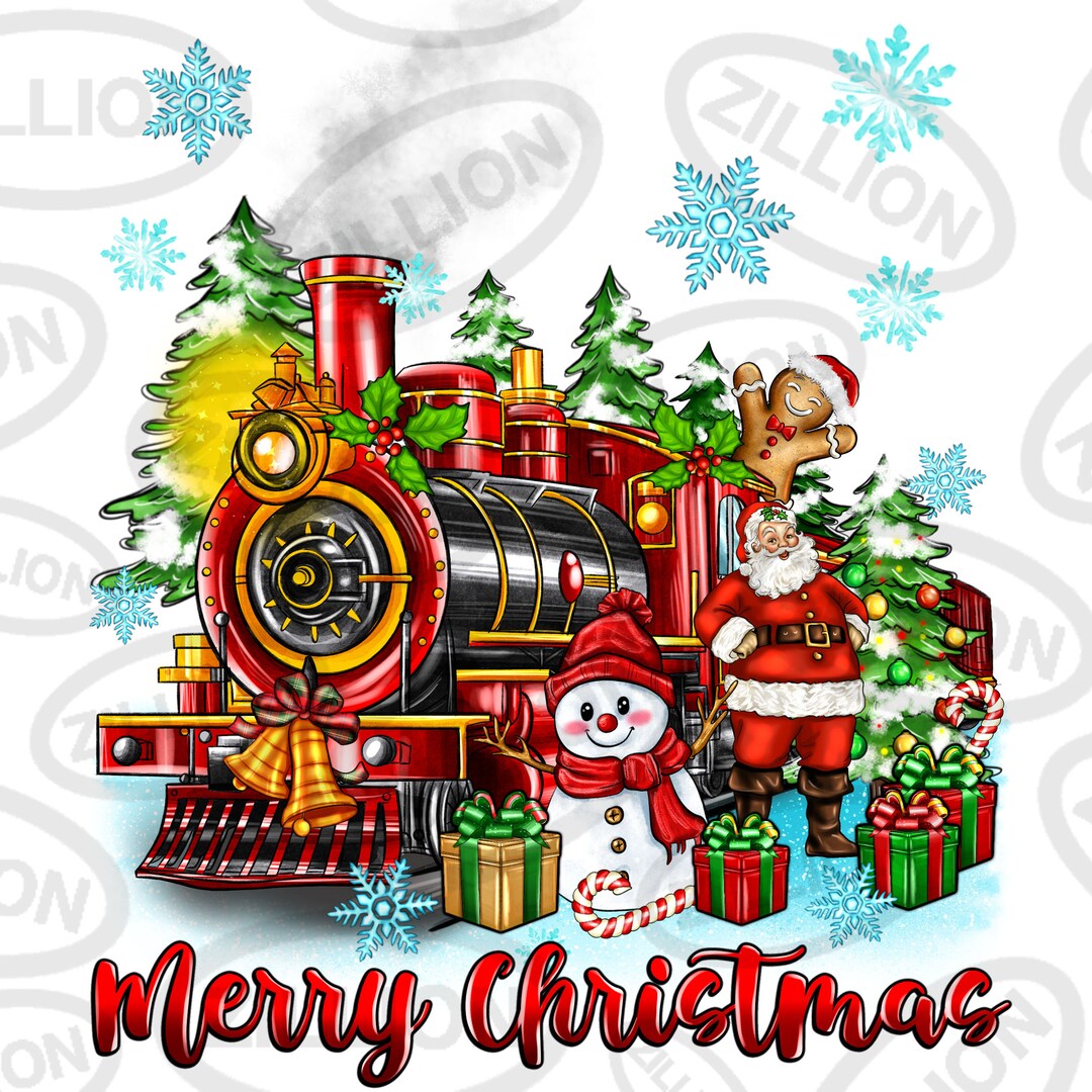 Merry Christmas Polar Express Png Sublimation Design Download, Merry ...