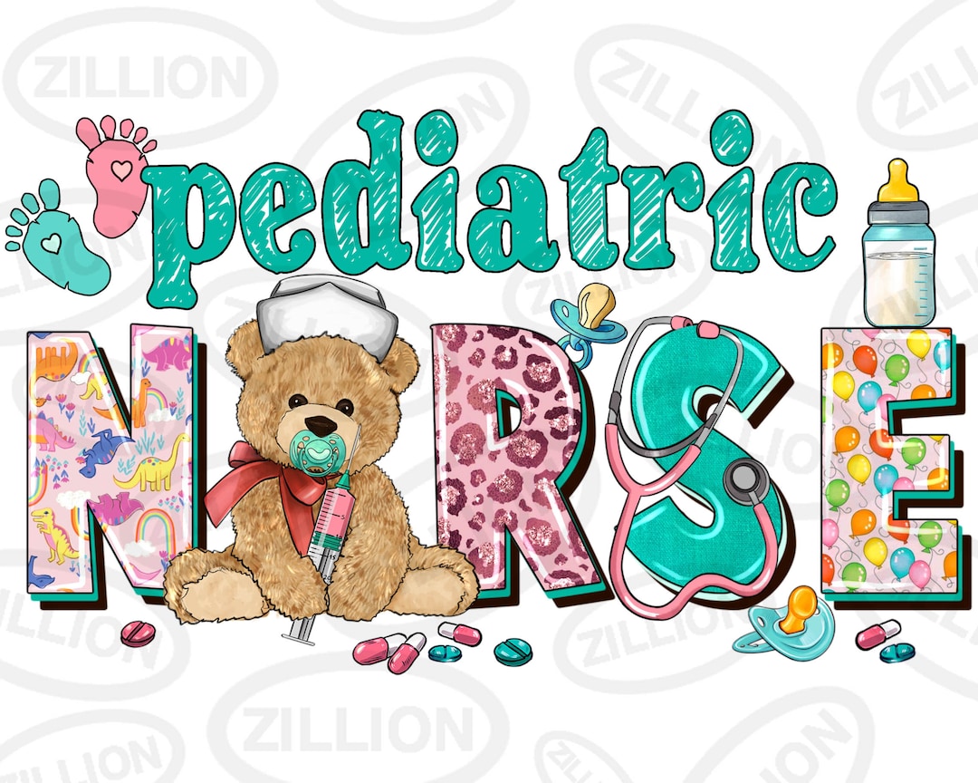 Pediatric Nurse Png Sublimation Design Download, Nurse Png, Nurse Life ...
